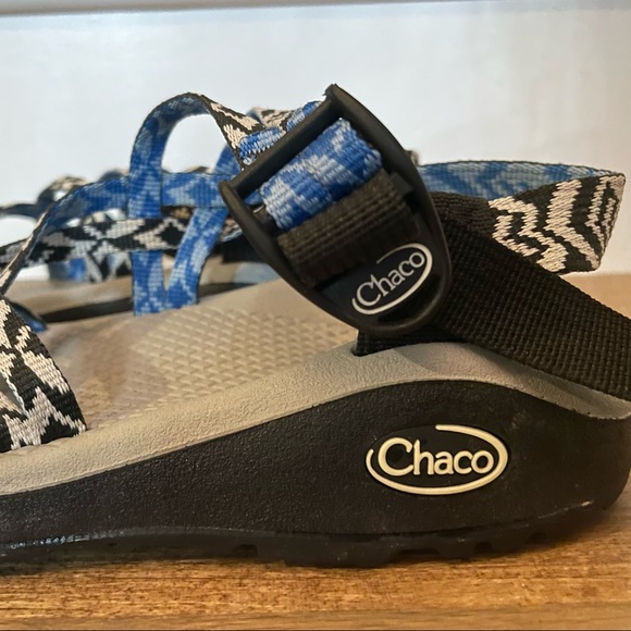 Shoes | Chacos Black And White Like New | Poshmark